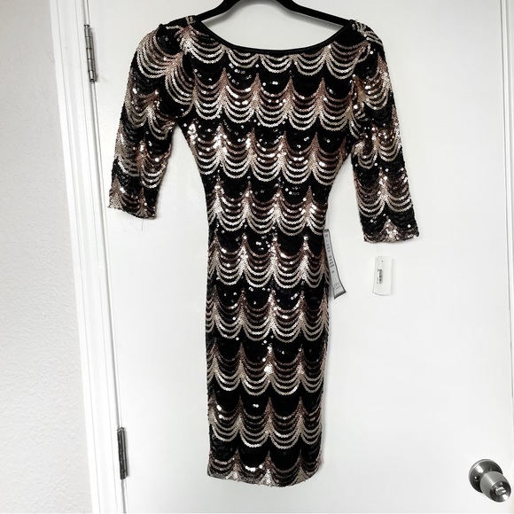 Macy's | Dresses | New Years Eve Dress Sequin Mini Dress Low Back ...
